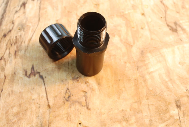 M9×0.75 RH (female) to 1/2″×28 RH (male) Thread Adapter w/ Protector ...