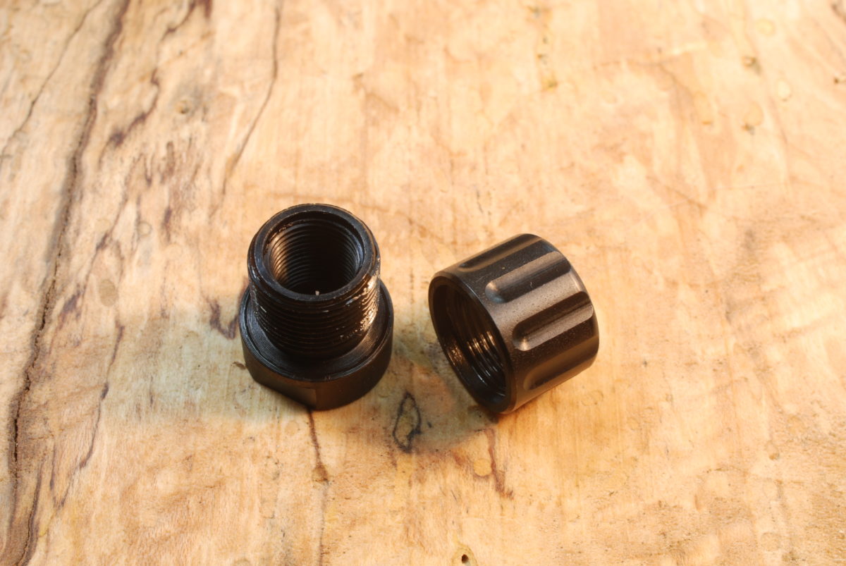 M9×0.75 RH (female) to 1/2″×28 RH (male) Thread Adapter w/ Protector ...