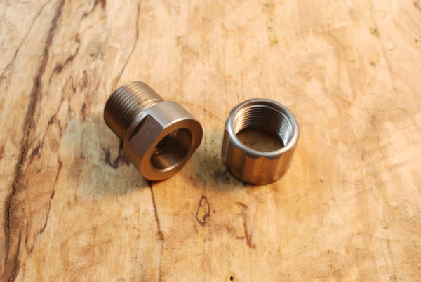 M9×0.75 RH (female) to 1/2″×28 RH (male) STAINLESS Thread Adapter w ...