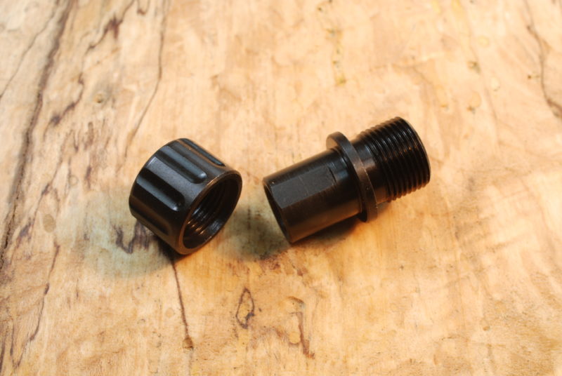 11/32″×24 RH (female) to 1/2″×28 RH (male) Thread Adapter w/ Protector ...